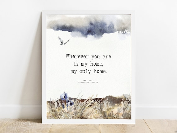 Jane Eyre Art Wall Art Quotes Literature Posters Literary | Etsy