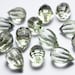 12 Pieces, Green Amethyst, Half Reverse Drilled Step Cut Faceted Drops ...