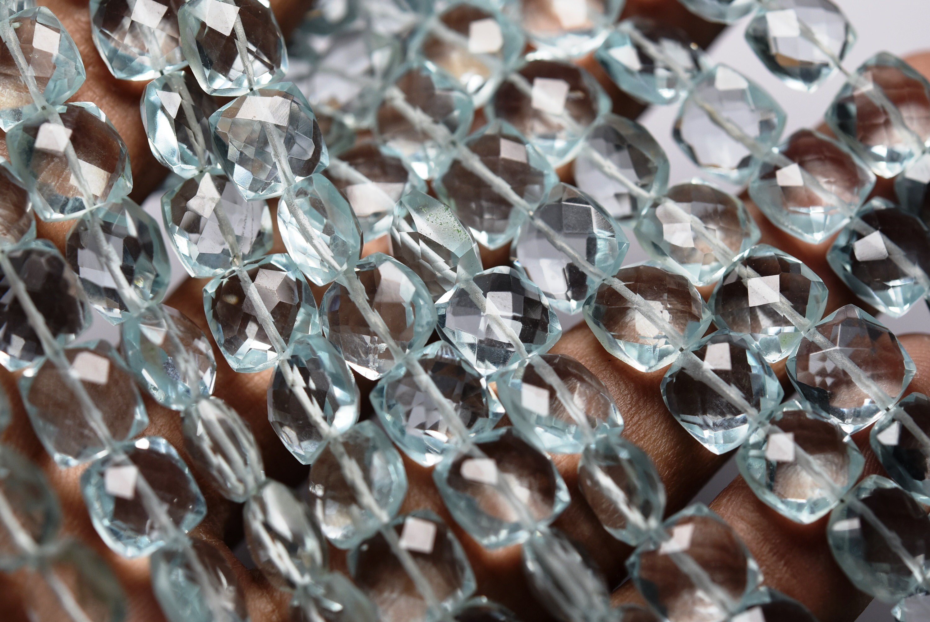 8 Inches Strand Sky Blue Hydro Quartz Vertical Top Drilled - Etsy