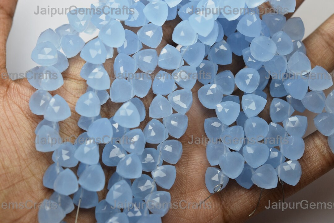 8 Inches Strand, Holly Blue Hydro Qaurtz, Side Drilled, Faceted 3D ...