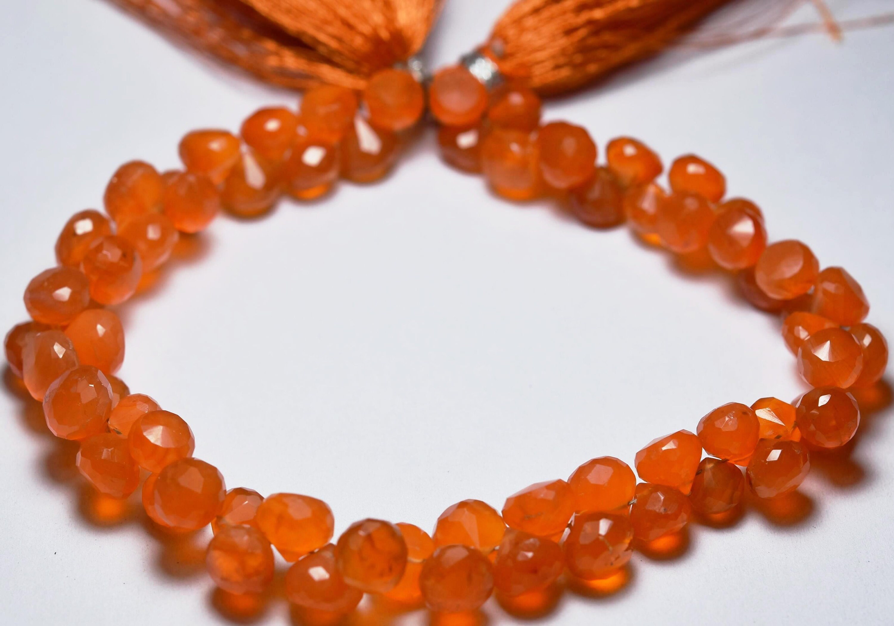 8 Inches Strand Carnelian Side Drilled Faceted Onion Shape - Etsy