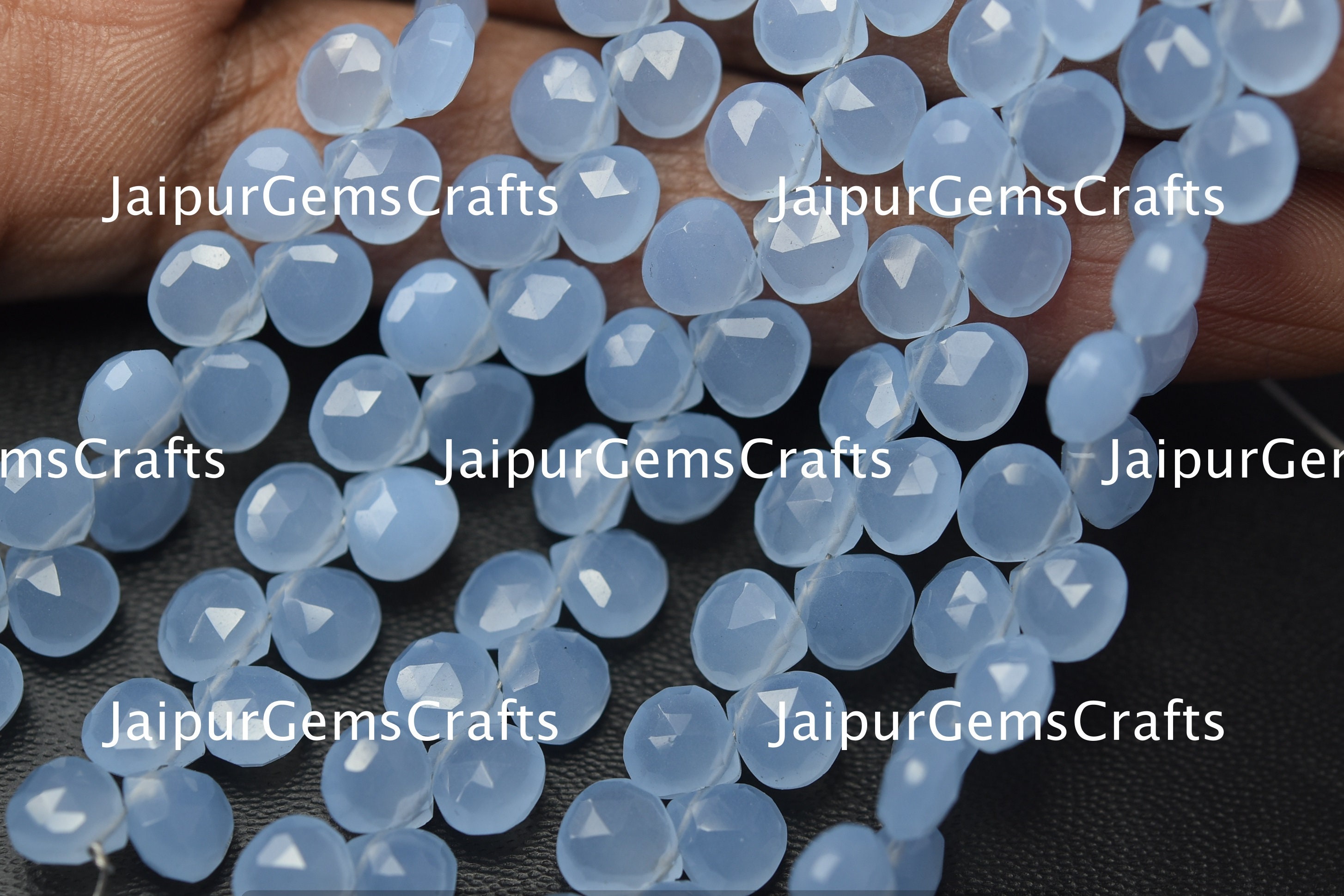 7 Inches Strand Holly Blue Hydro Quartz Side Drilled - Etsy