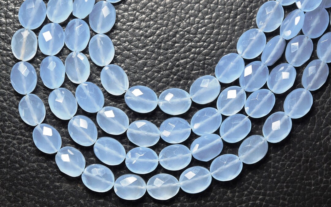 8 Inches Strand, Holly Blue Hydro Quartz, Vertical Top Drilled, Faceted ...