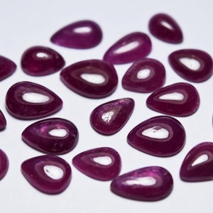 10 Pieces Natural Ruby Flat Back Undrilled Smooth Polished - Etsy