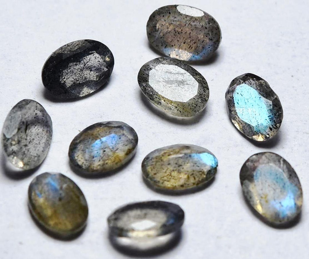 10 Pieces, Labradorite Blue Flashy and Green Blue Flashy Undrilled ...