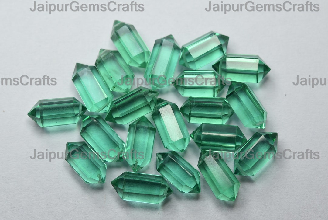 5 Match Pair, Emerald Green Quartz, Hydro Quartz Side Drilled, Faceted ...
