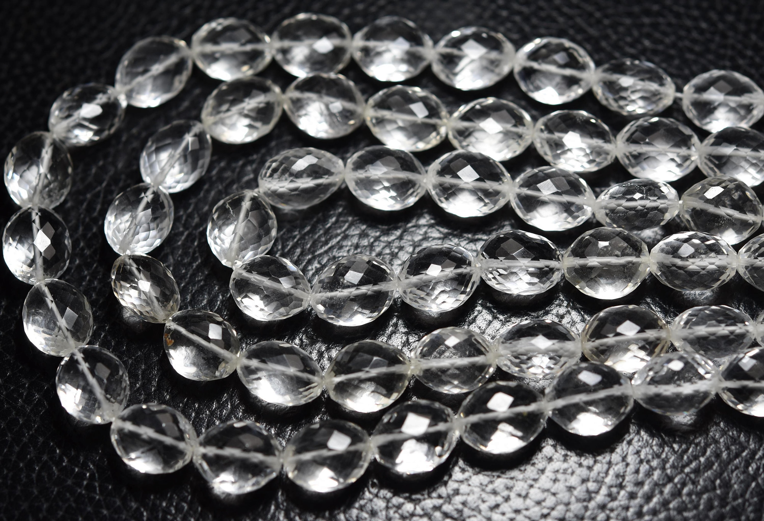 8 Inches Strand Natural Crystal Quartz Full Drill Super - Etsy