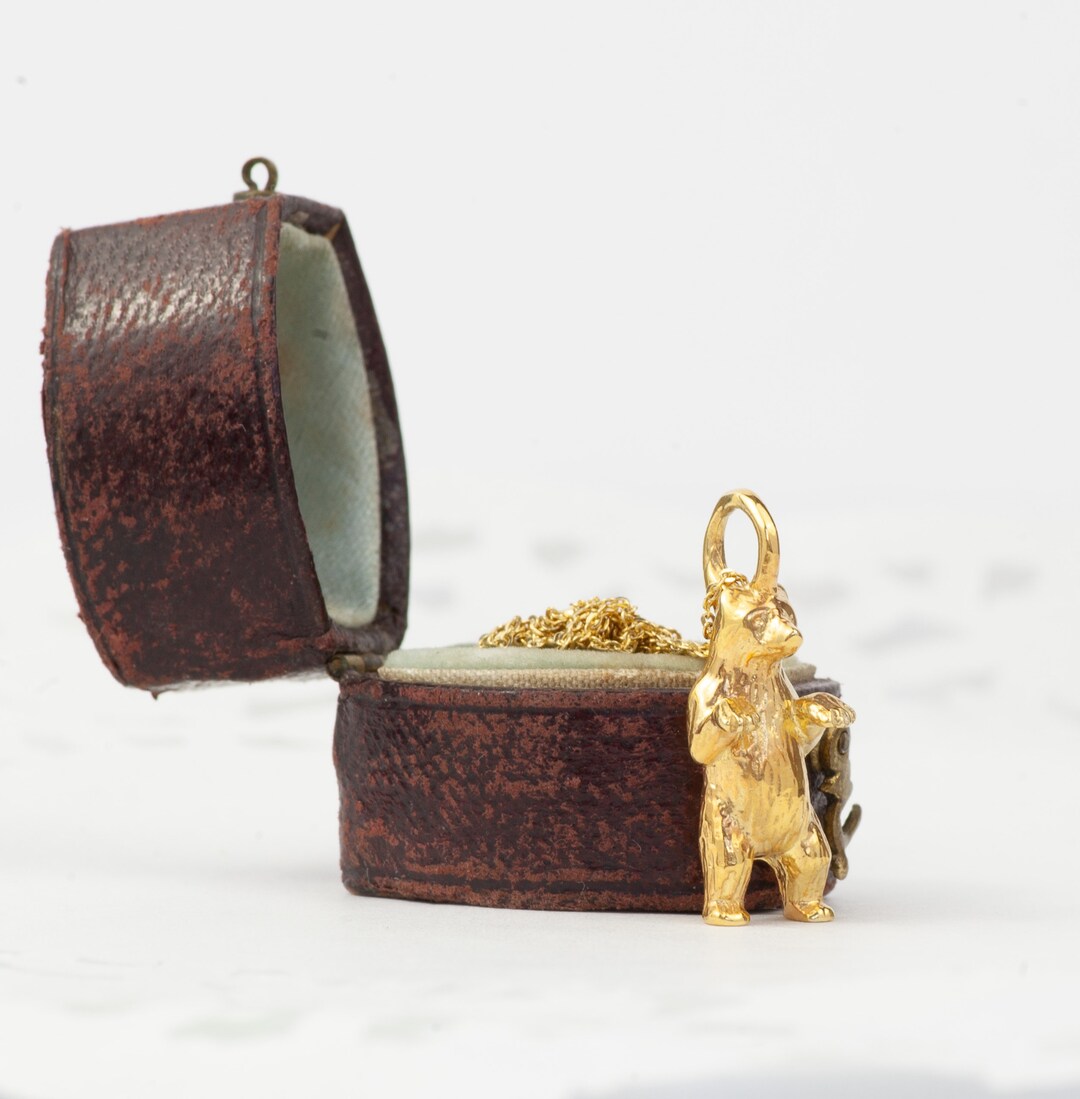 Grizzly Bear Pendant in 9ct Solid Gold, Bear Charm, Bear Animal ...