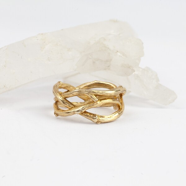 Gold Branch Ring - Etsy