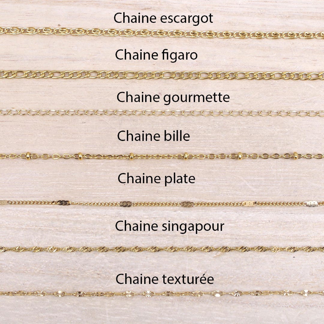 Gold Stainless Steel Necklace Chain, Snail Chain, Fine Chain, Figaro ...