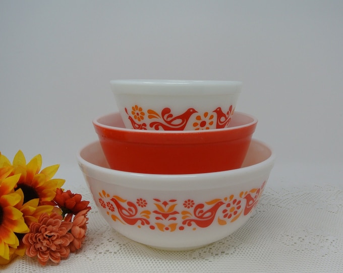 Vintage Pyrex Friendship Cinderella Nesting Bowl Set 441 442 443 444 - Etsy