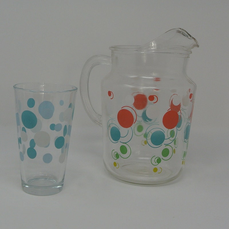Dot Glass Pitcher - Etsy