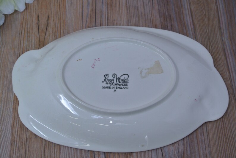 Rare Royal Winton Grimwades Yellow TIGER LILY Trinket Dish ~ Relish ...