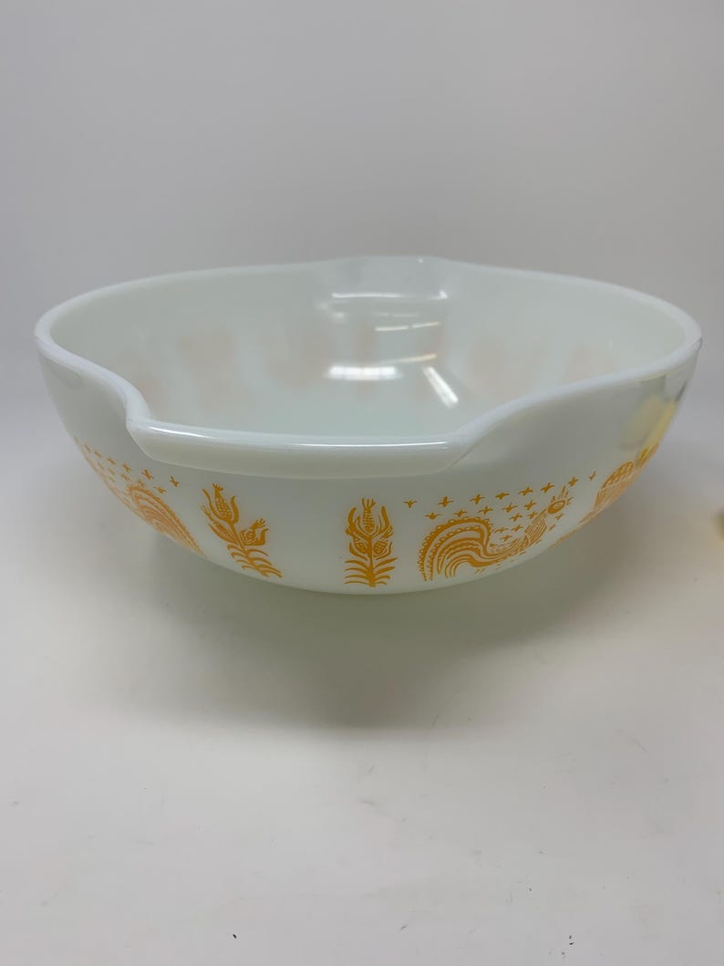 Rare Vintage PYREX Pumpkin Amish Butterprint Cinderella Nesting Bowl ...