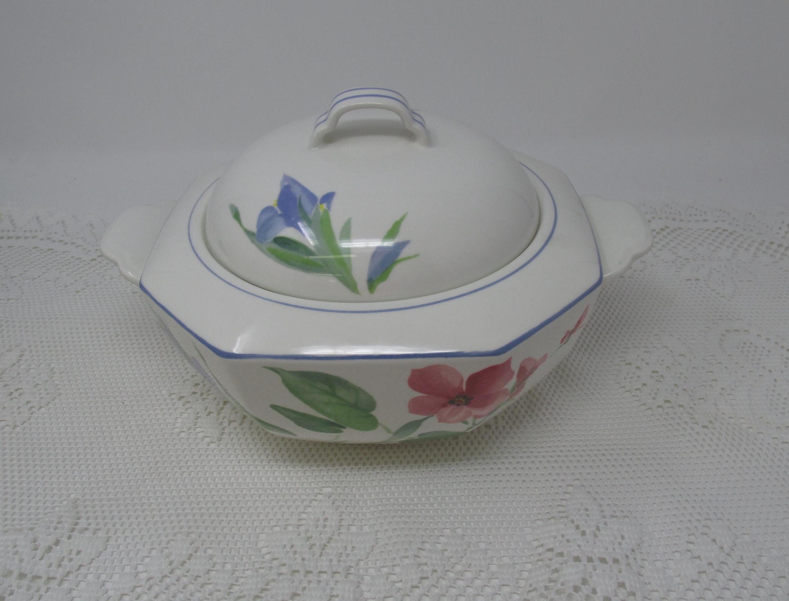 Beautiful Mikasa French Silk Pattern Casserole Serving Dish Set #DV007 ...