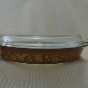 Vintage Pyrex Early American Heritage Pattern Oval Divided - Etsy