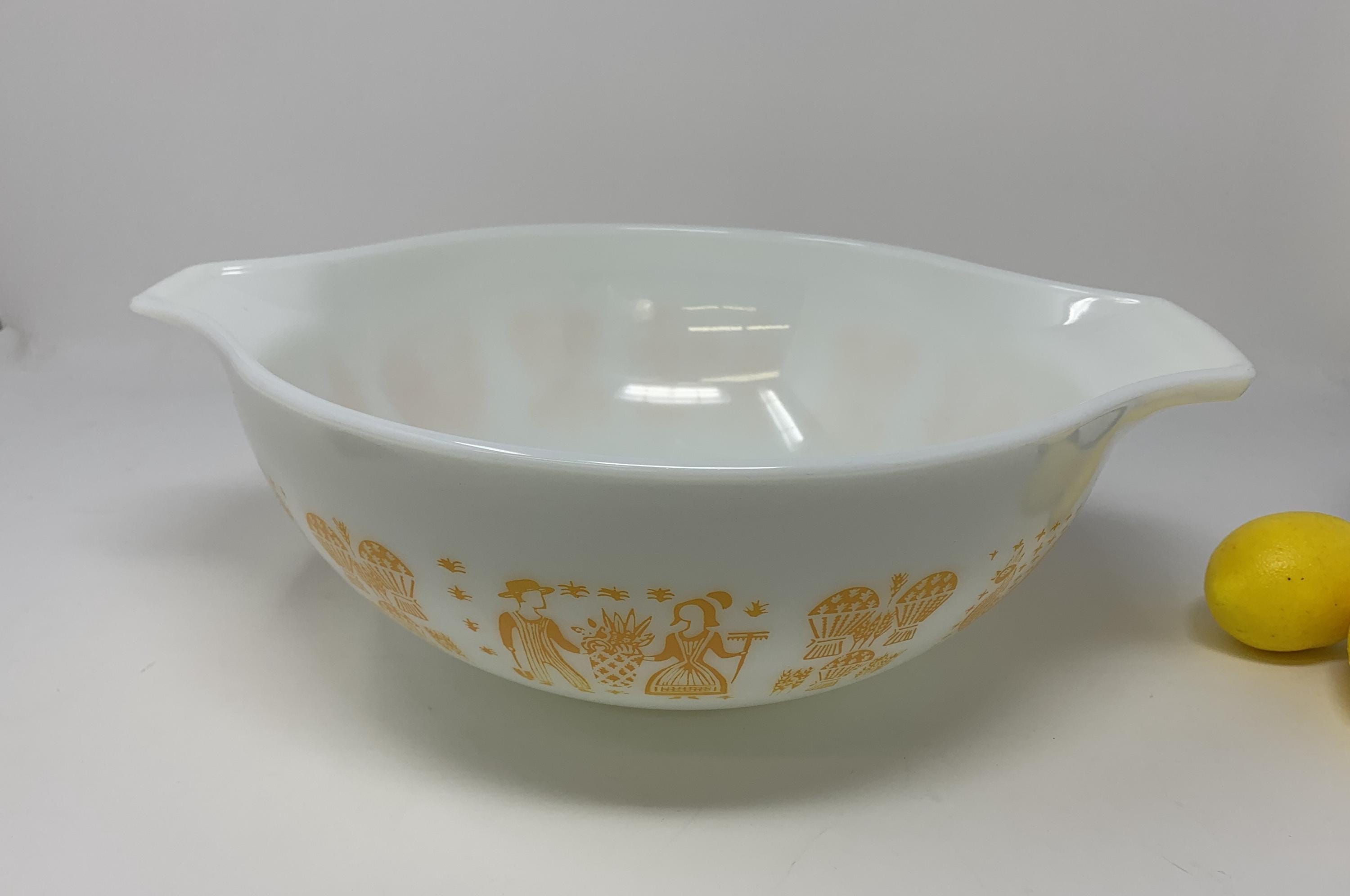 Rare Vintage PYREX Pumpkin Amish Butterprint Cinderella Nesting Bowl ...