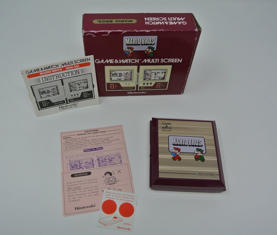 1983 Nintendo Mario Bros Game and Watch Multi Screen Game MW-56 Tested ...