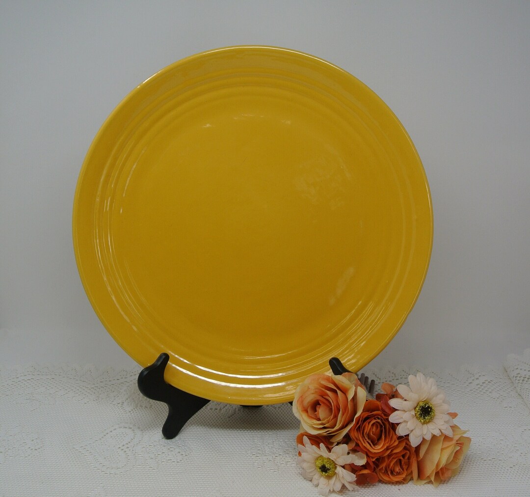 Rare 15" Original Signed BAUER California Pottery Ringware Yellow Chop ...