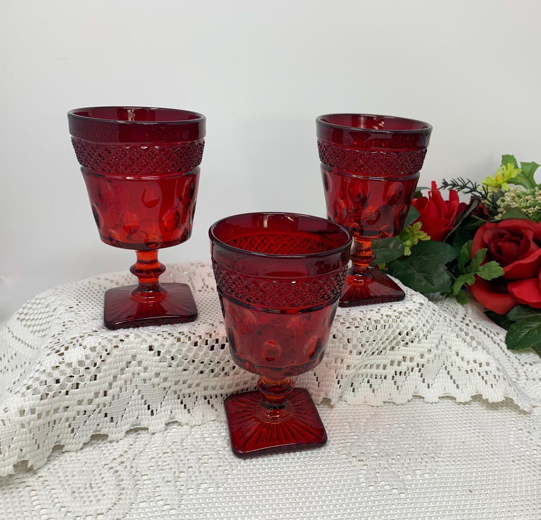 1930's Mckee Opal Pattern Ruby Red Amberina Plymouth or Diamond ...