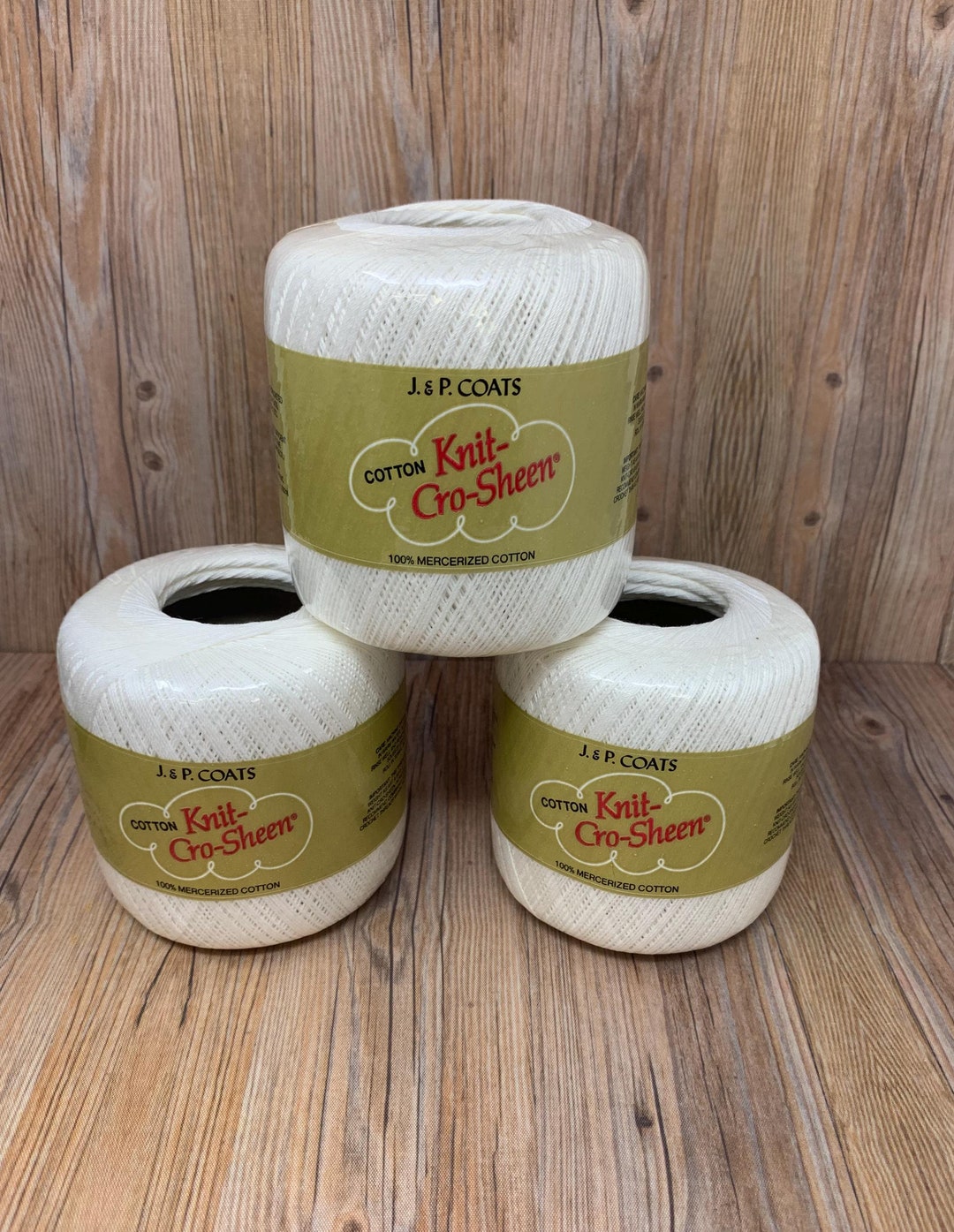 Vintage J.P. Coats Kint Cro-sheer Knitting Thread/yarn 100% Mercerized ...