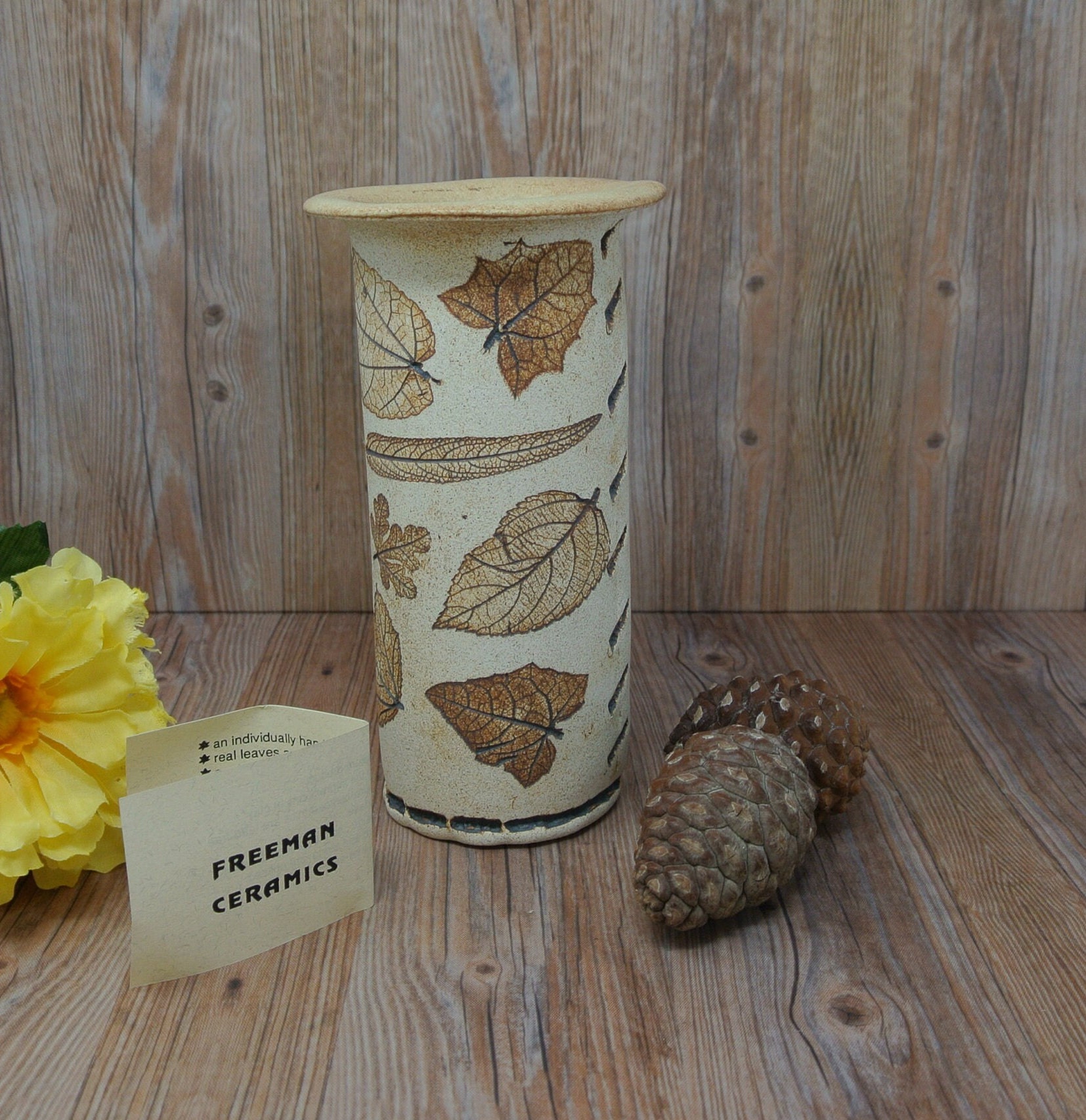 Freeman Ceramics Los Angeles Pottery Beautiful Leaf Vase - Etsy