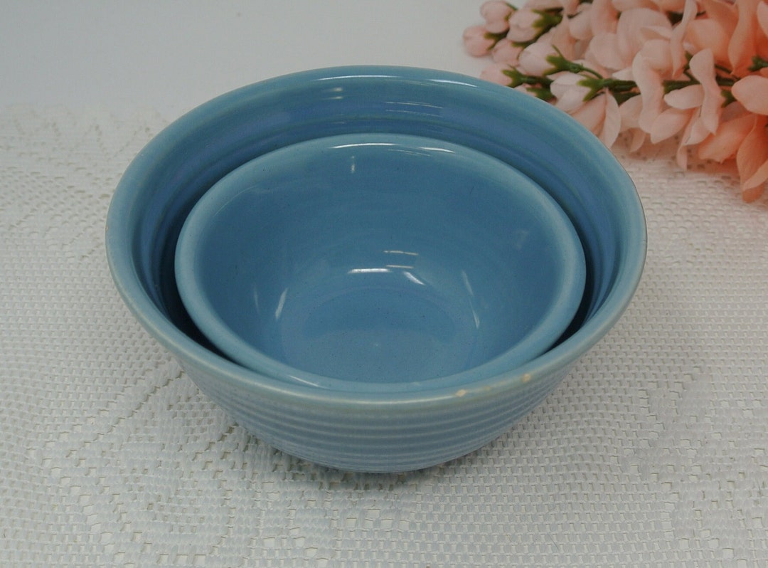 Small 6" and 4 3/4" Rare Early Signed BAUER California Pottery Delph ...