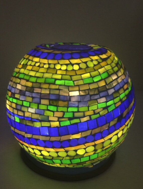 Stained Glass Light Globe Etsy