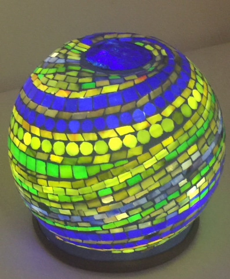 Stained Glass Light Globe Etsy