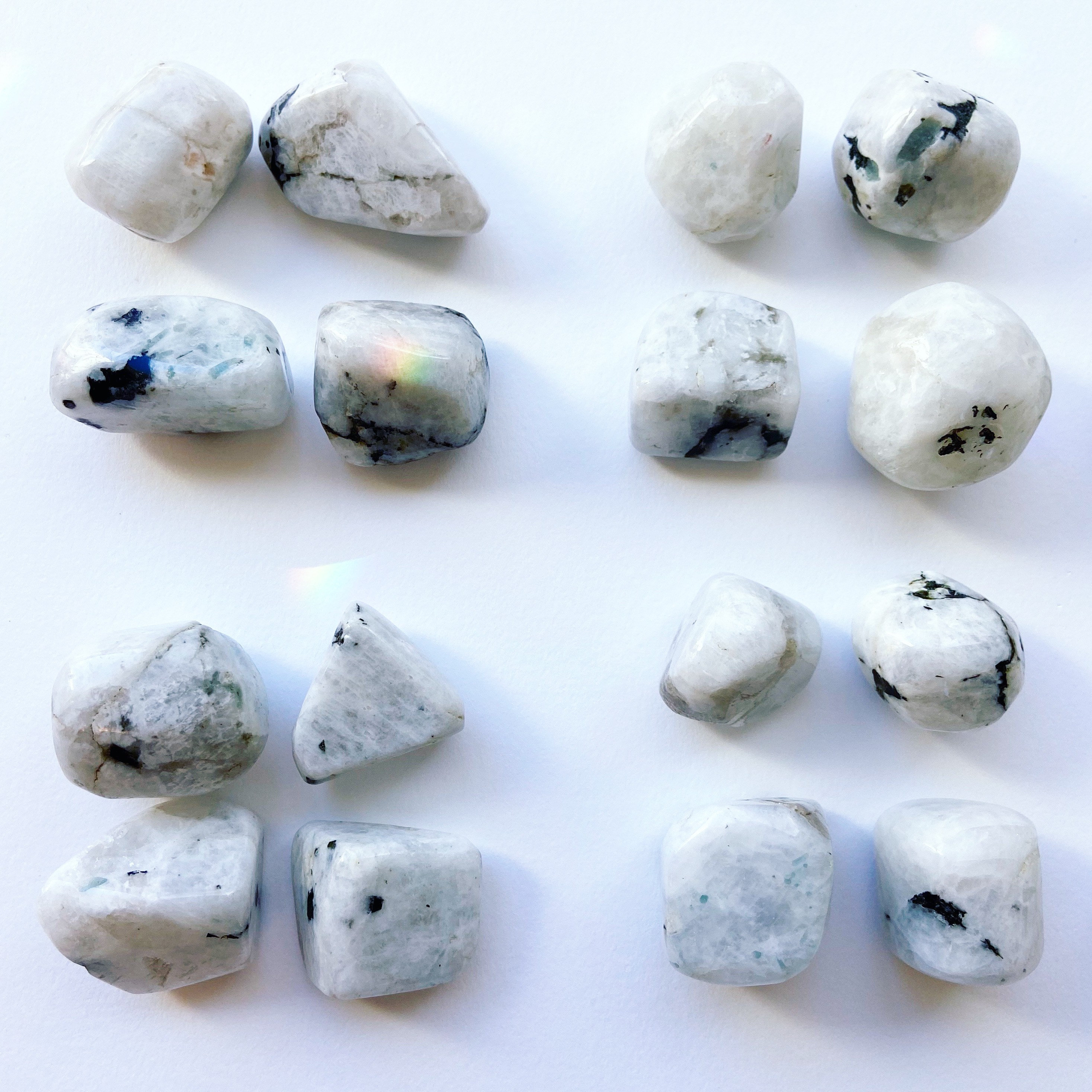 4-pc Rainbow Moonstone from India Hecatolite Travelers | Etsy