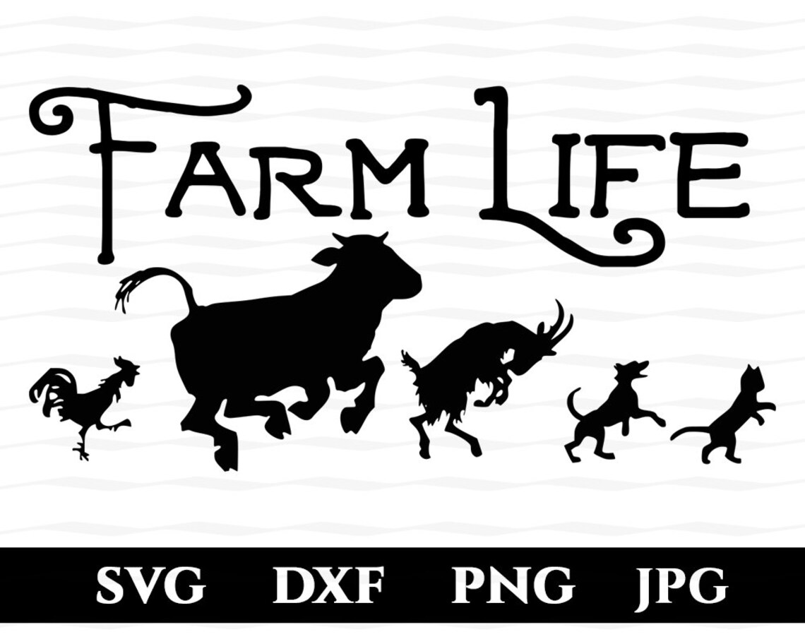 Farm Life SVG / Cow / Chicken / Dog / Cat /country Farm Gift / Farm ...