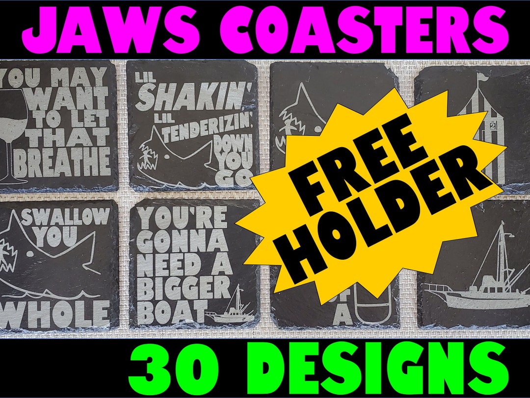 JAWS Coasters: Mix and Match Set (30 Designs) - Etsy