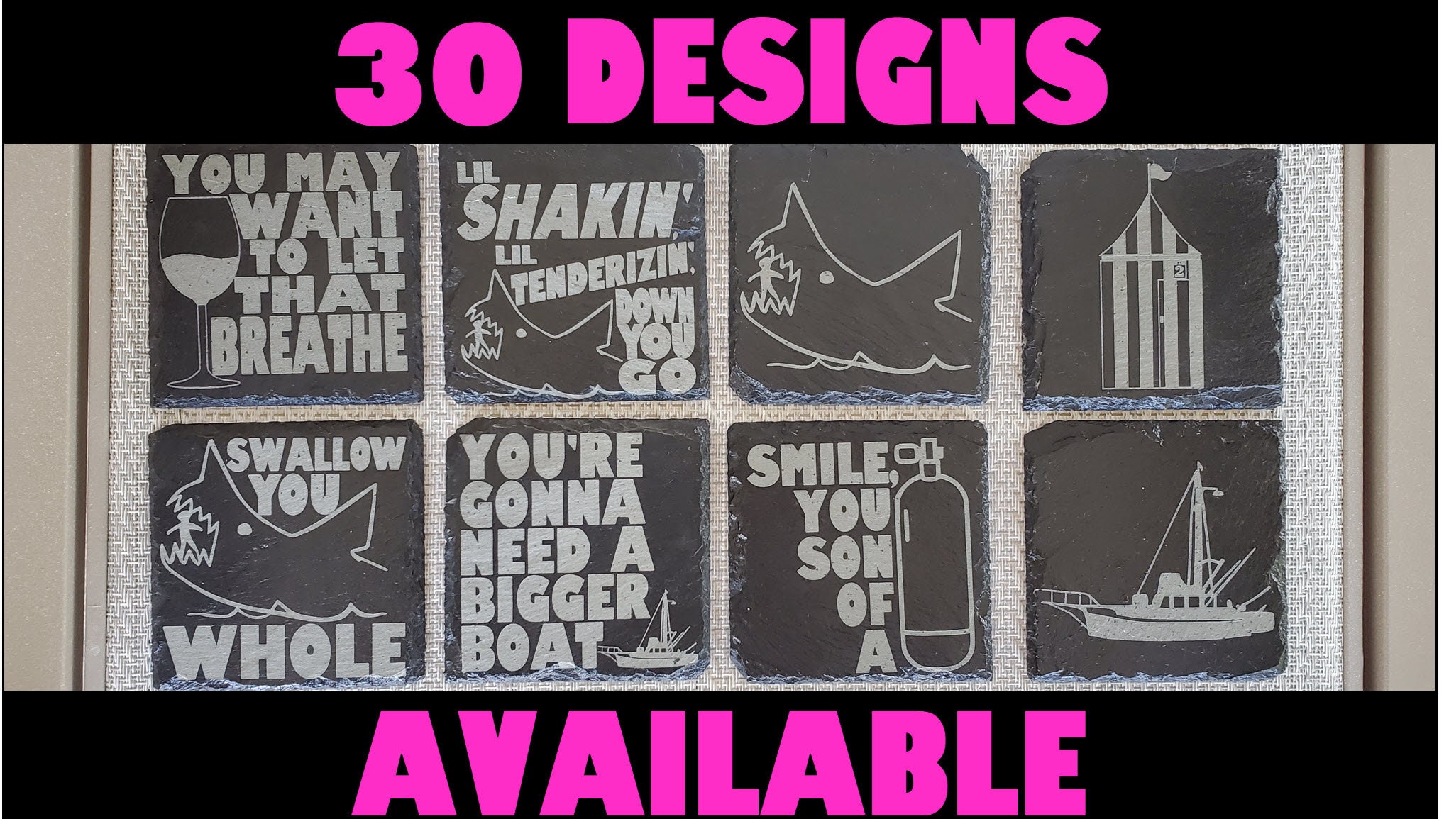 JAWS Coasters 6: I'll Drink to Your Leg - Etsy