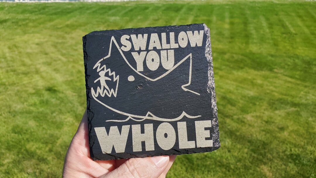 JAWS Coasters (#24): Swallow You Whole (chalkboard Shark) - Etsy