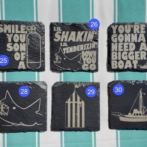 JAWS Coasters (#28): Chalkboard Shark - Etsy