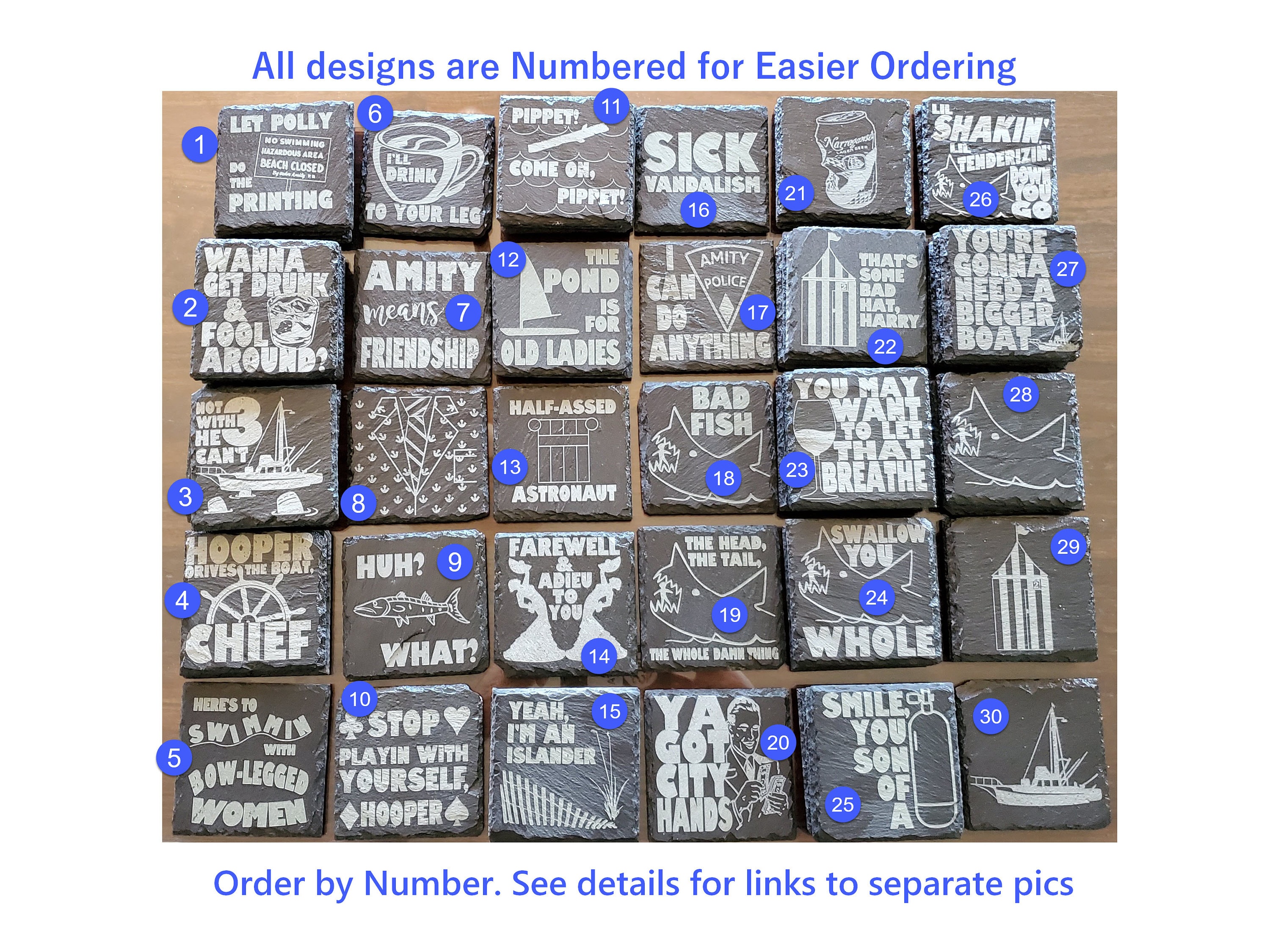 JAWS Coasters 11: Pippet Come On Pippet | Etsy