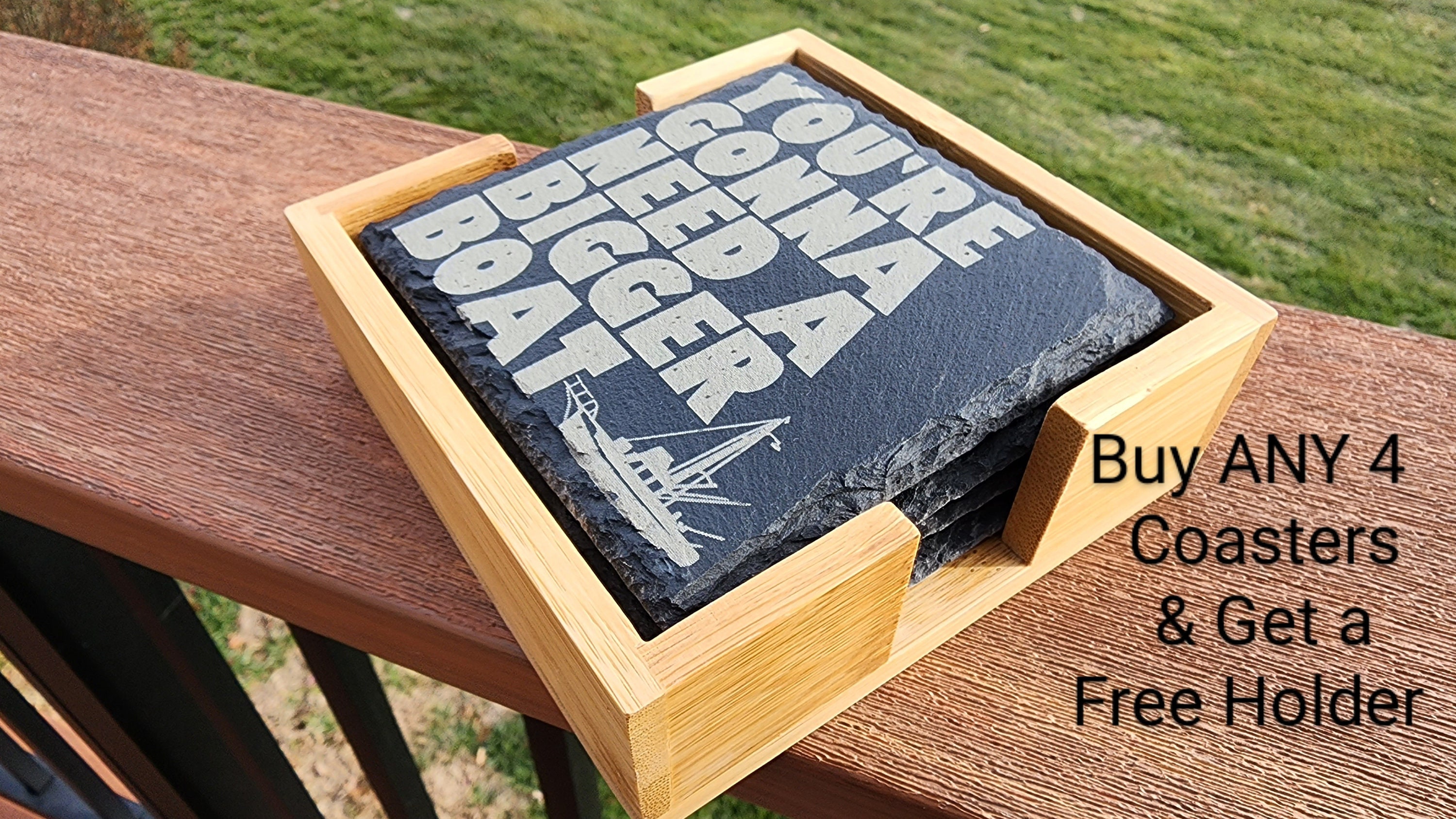 JAWS Coasters 26: Down You Go chalkboard Shark - Etsy