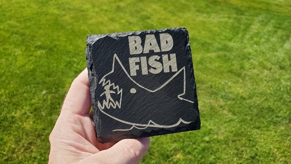 JAWS Coasters 18: Bad Fish Chalkboard Jaws Shark - Etsy