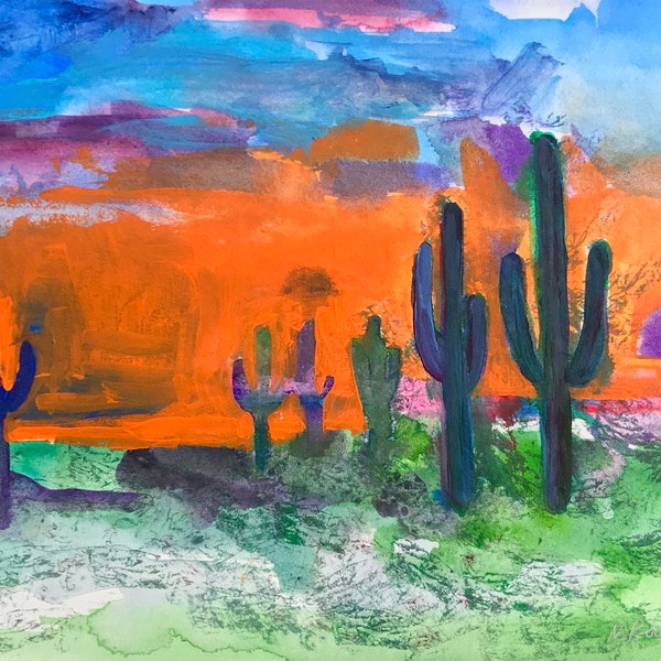Cactus Painting - Etsy