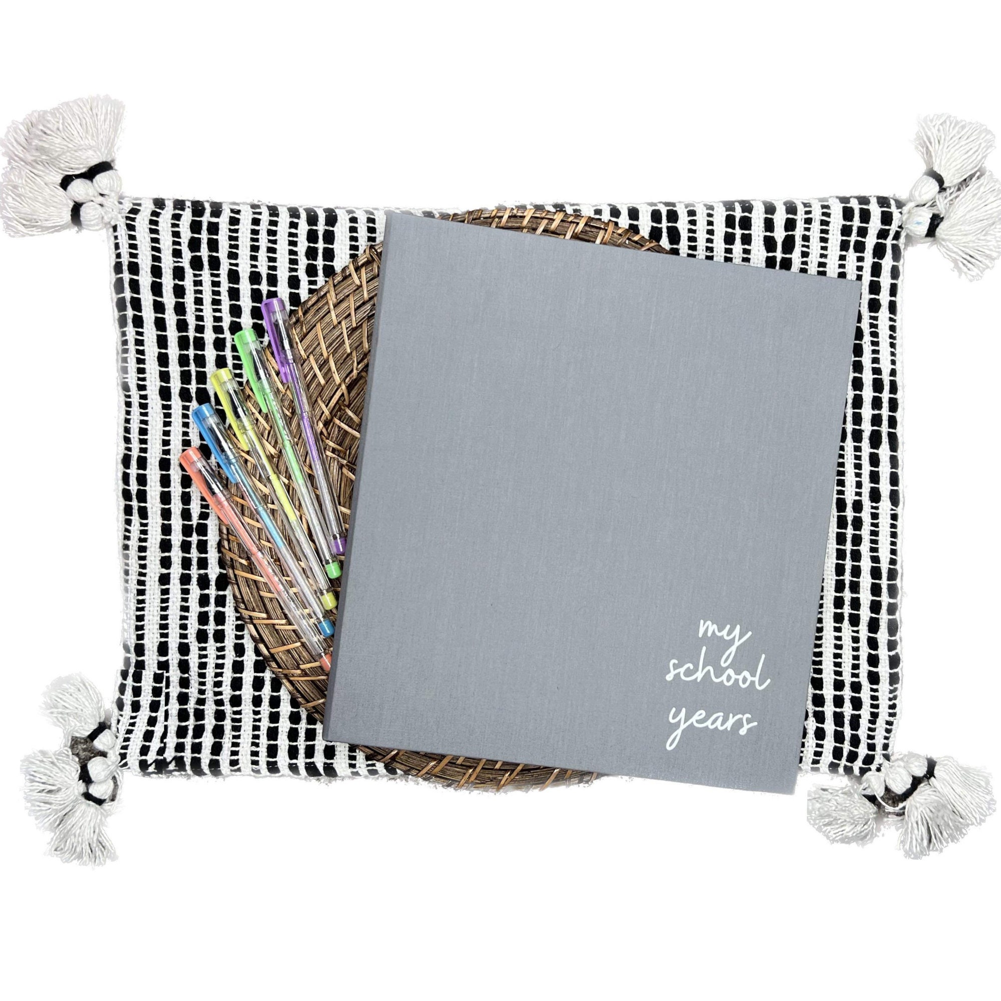 Modern School Memory Book Prek-12th W/ Pockets Keepsake Album + Kids ...