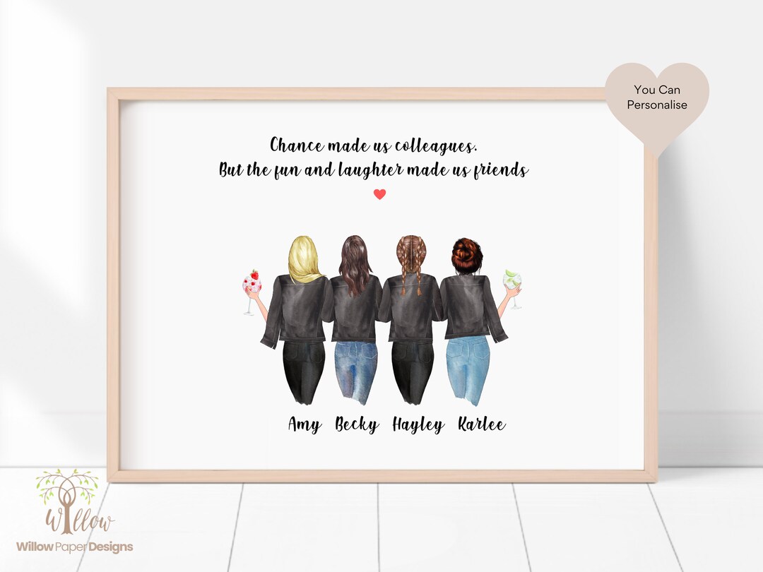 Coworker Leaving Gift, Colleague Leaving, Work Bestie Print, Team ...