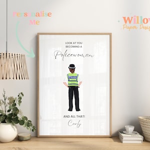 Police Officer Gift, Police Promotion Print, Police Colleague Print ...