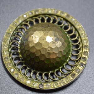 Hammered Domed Brass Button - Etsy