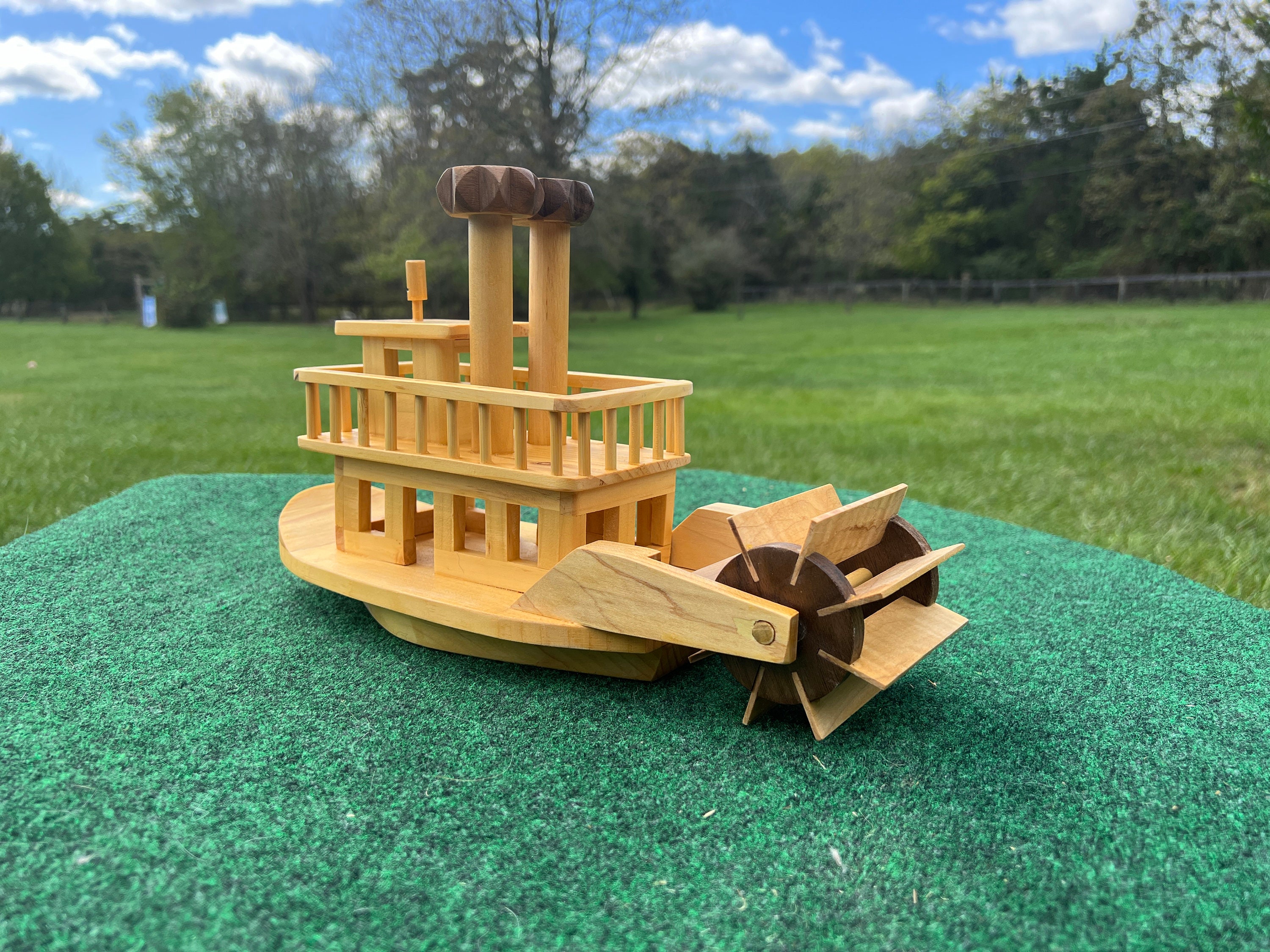 Wooden Sternwheeler Push Toy - Etsy