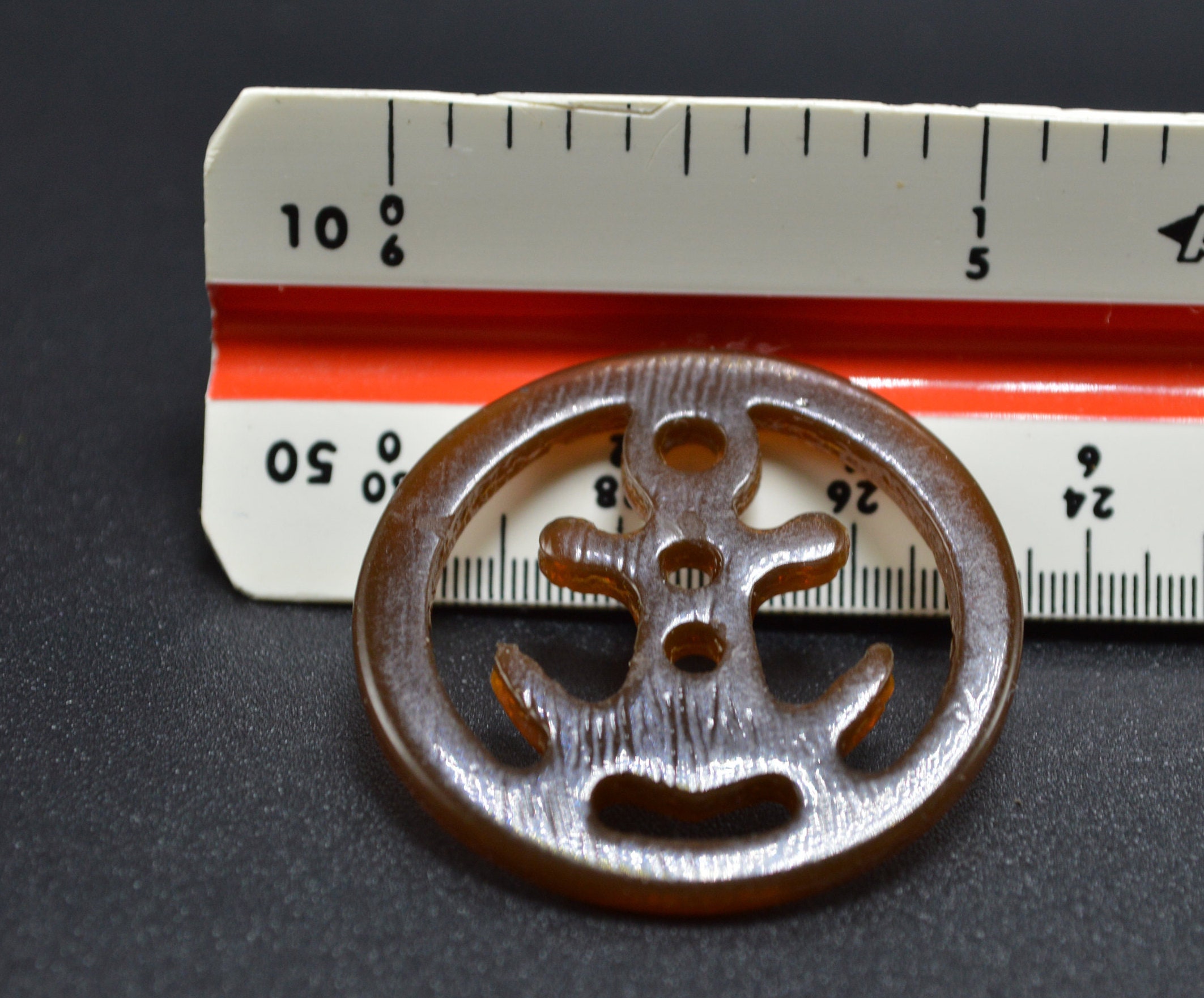 Bakelite Nautical Anchor Button - Etsy