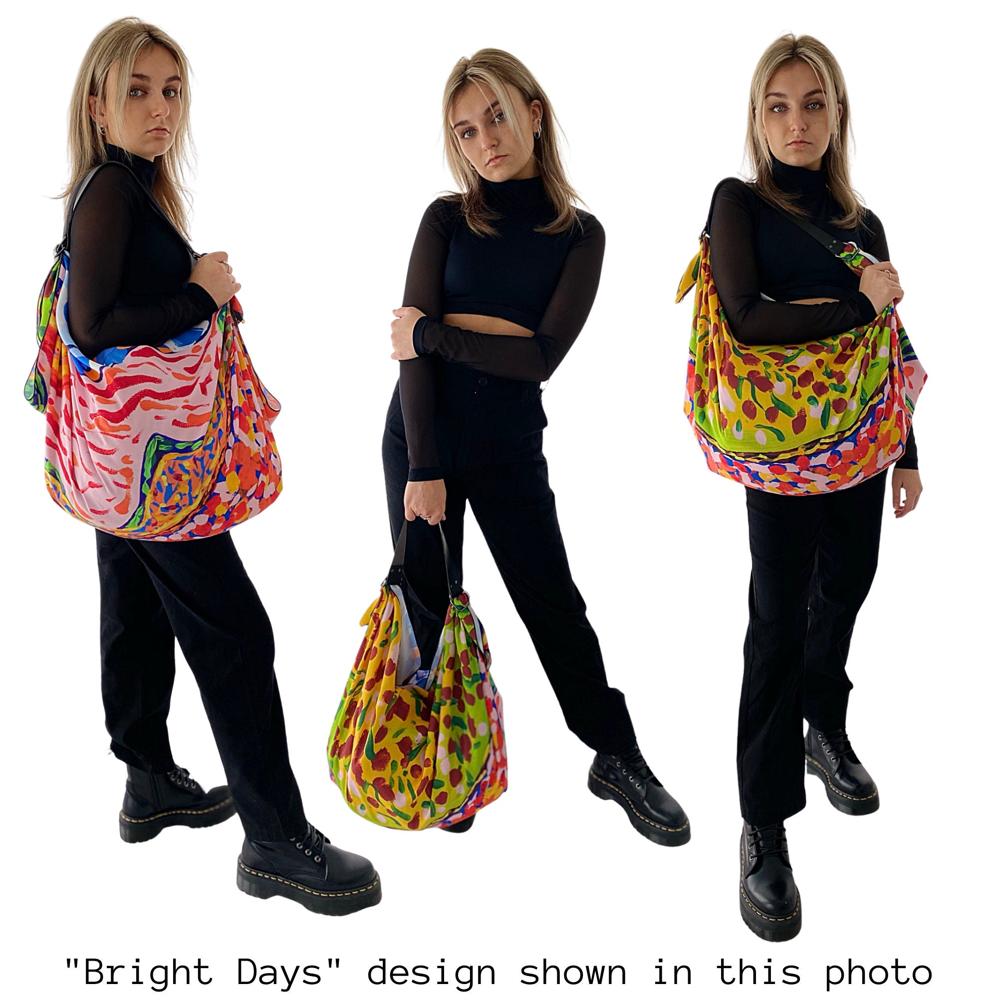 Slouch Bag Oversized Tote Bag Boho Bag Wearable Art | Etsy