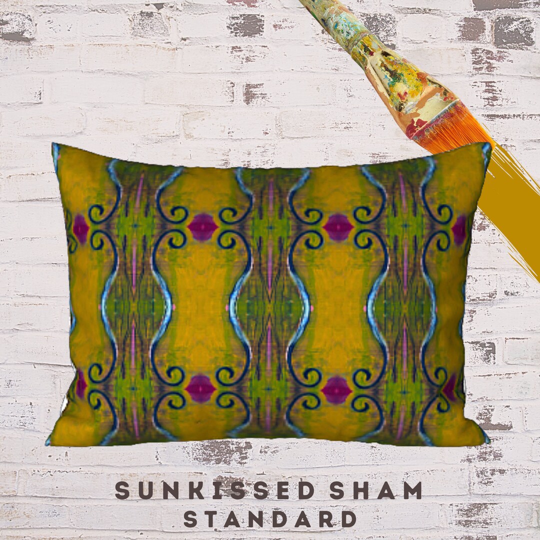 King Pillow Sham, Standard Size Sham, Boho Sham, Art Sham, Designer ...
