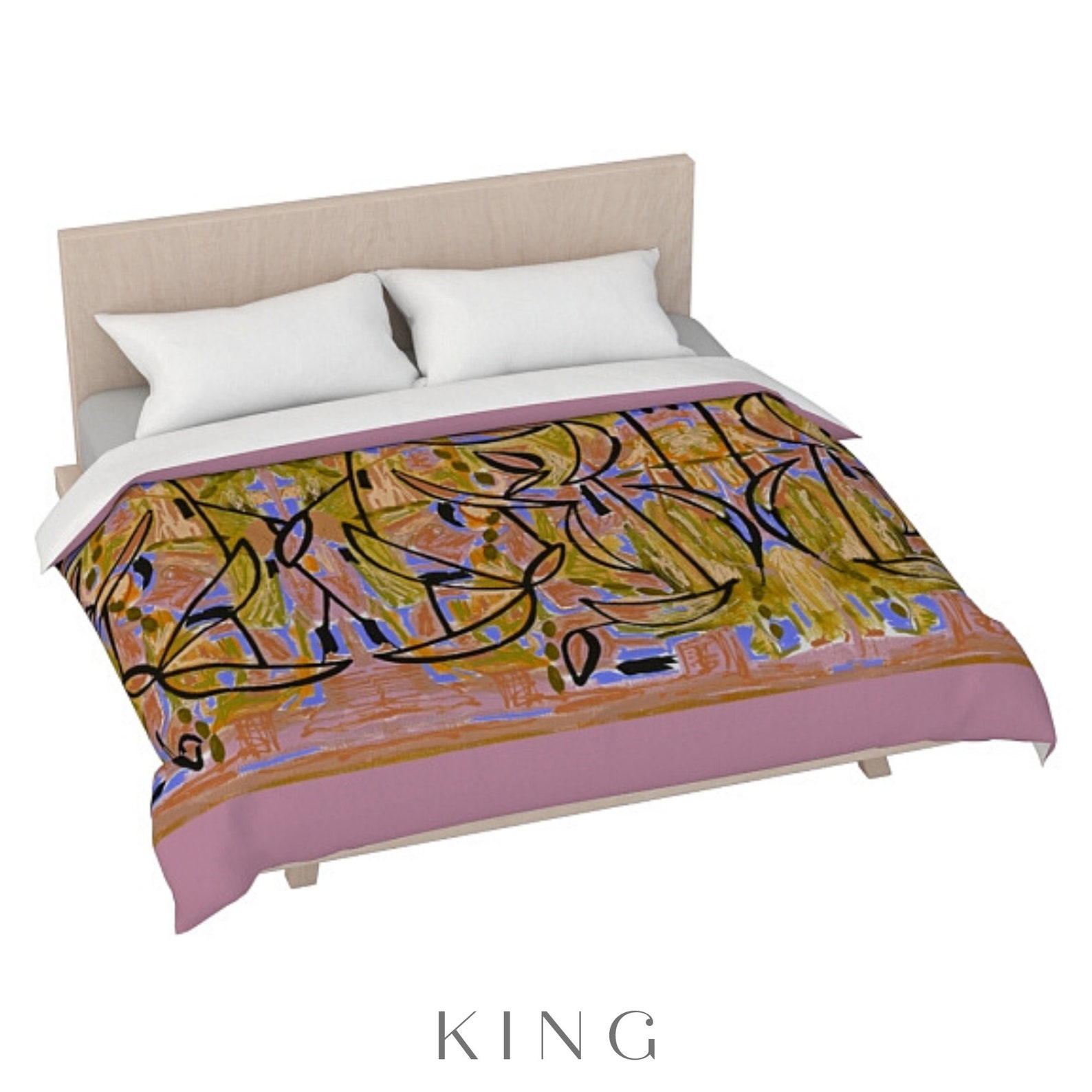 Abstract Art Duvet, Boho Duvet, King Bedding, Duvet Queen, Duvet Full ...