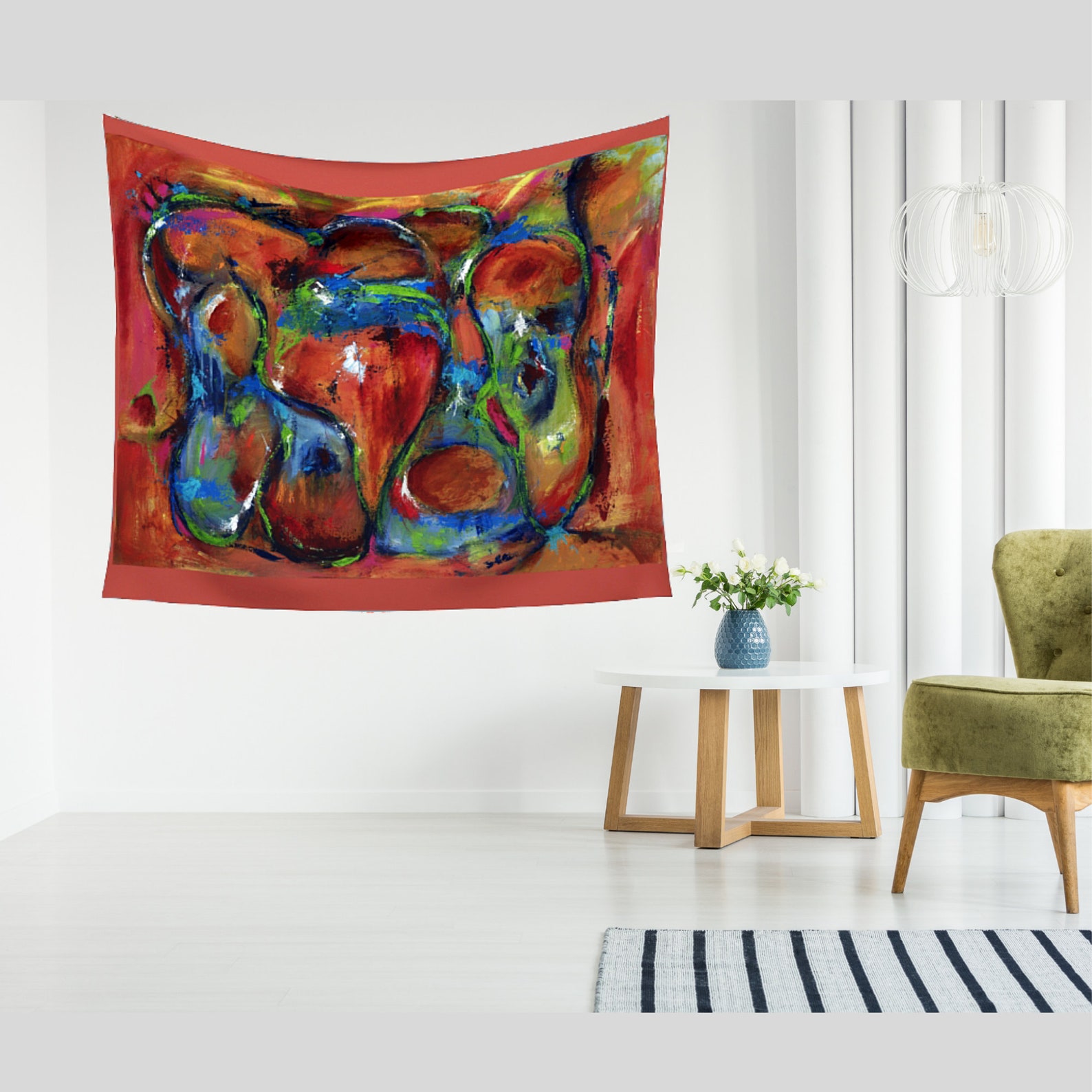 Large Wall Hanging, Contemporary Art, Abstract Wall Art, Colorful ...