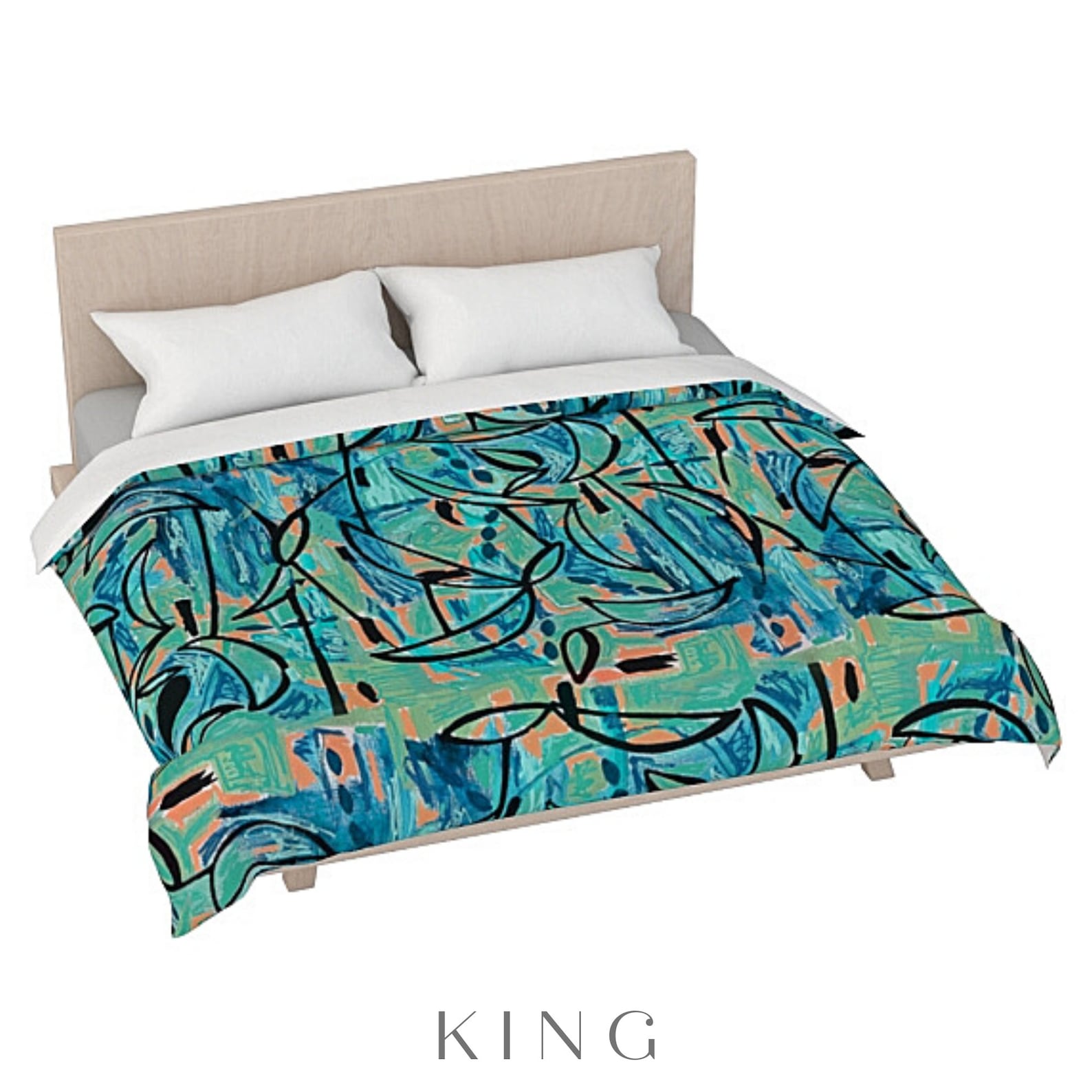 Art Bedding King Queen Duvet Designer Luxury Bed Cover Boho | Etsy